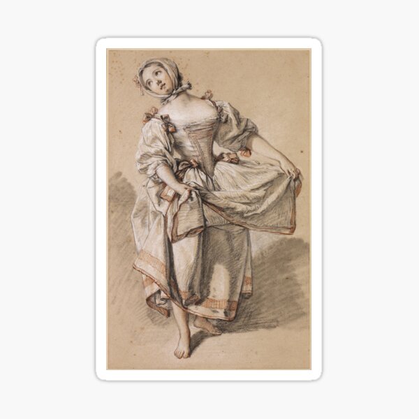 "Young Country Girl Dancing (Boucher)" Sticker for Sale by ...
