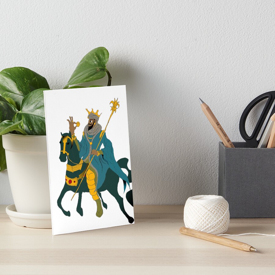 "Mansa Musa: The King of the Bling" Art Board Print by KurtGunrose ...