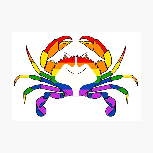 "Pride (Gay) Crab" Photographic Print by jazzmedic | Redbubble