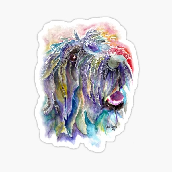 "Colorful Griffon let it flow" Sticker by griffonpaws | Redbubble