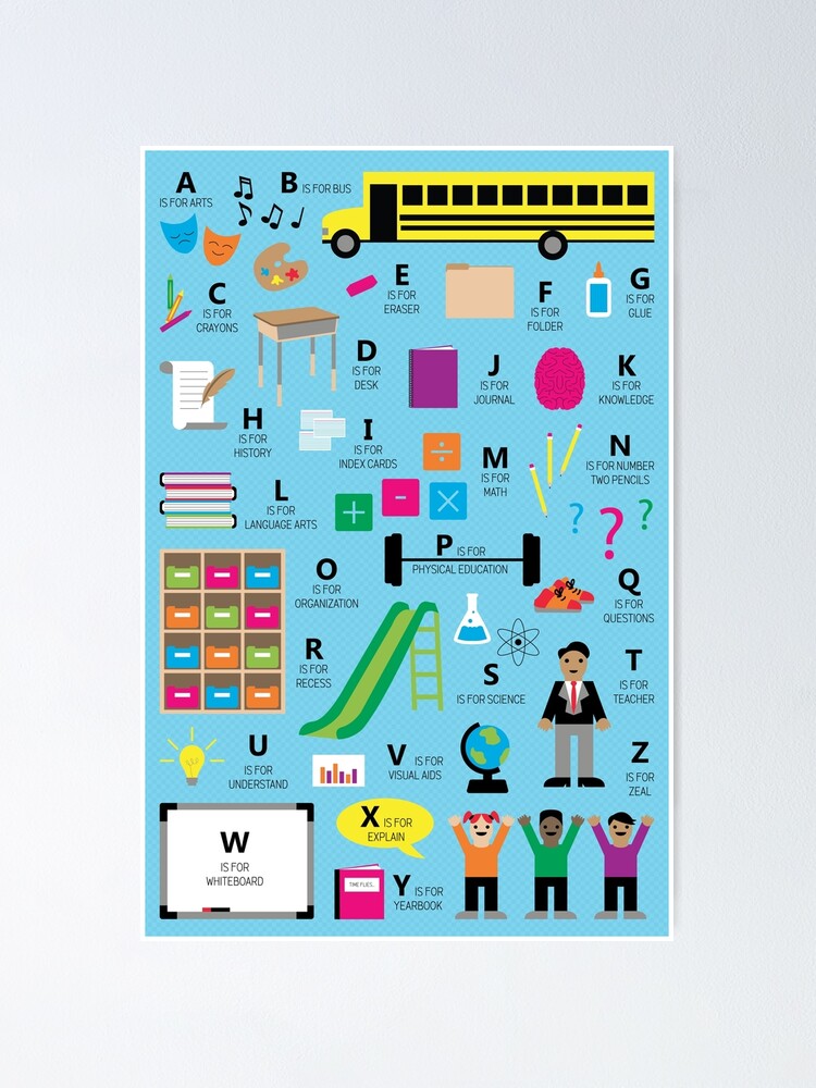 "Elementary School Alphabet" Poster for Sale by babybigfoot | Redbubble