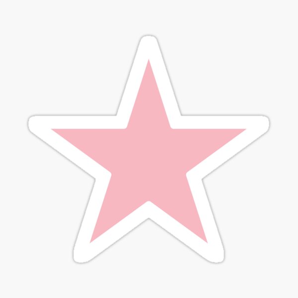 "Pink Star" Sticker by reanthonydesign | Redbubble