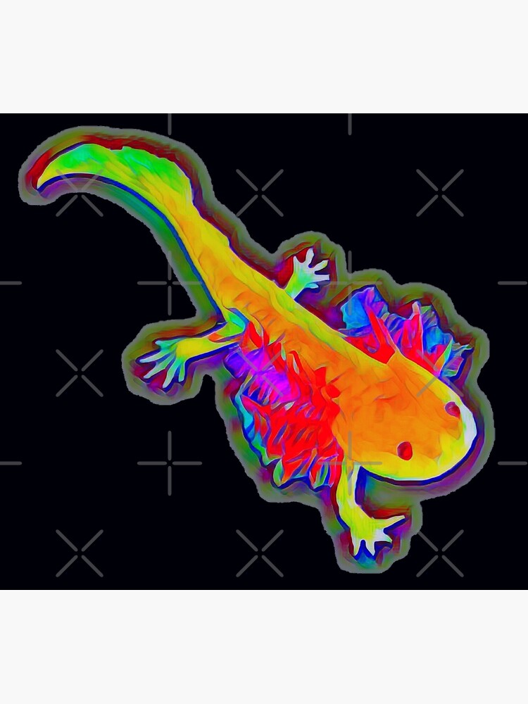 Póster «Rampu el Axolotl - arco iris resplandeciente» de DoodlePets ...