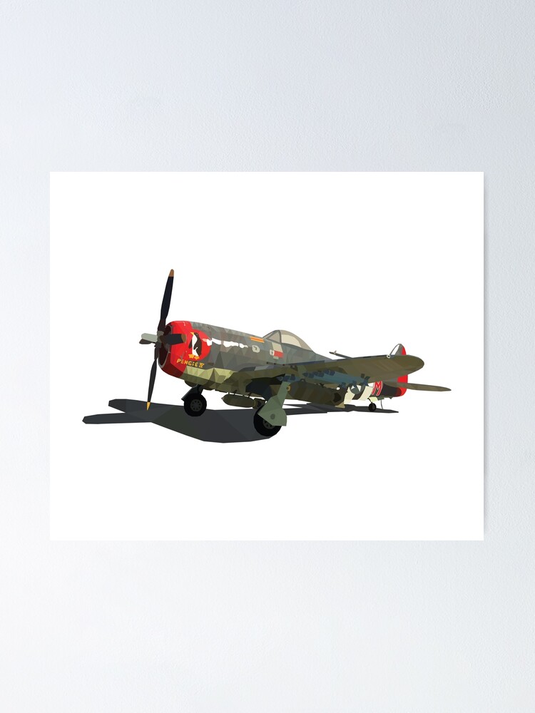 "Iconic P-47, Geometric Form" Poster for Sale by QisCosplay | Redbubble