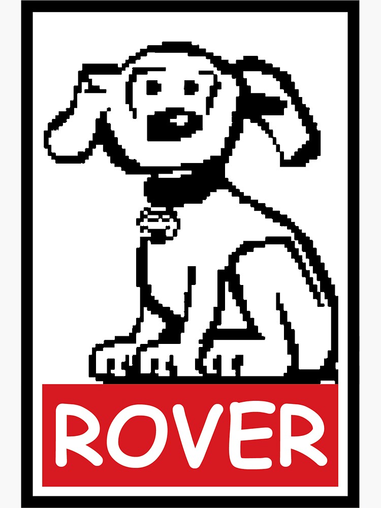 "Rover from Microsoft Bob" Sticker for Sale by usecomicsans | Redbubble