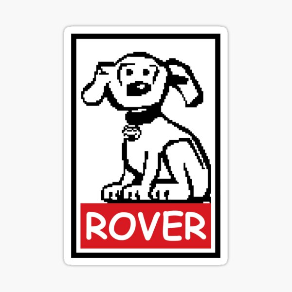 "Rover from Microsoft Bob" Sticker for Sale by usecomicsans | Redbubble