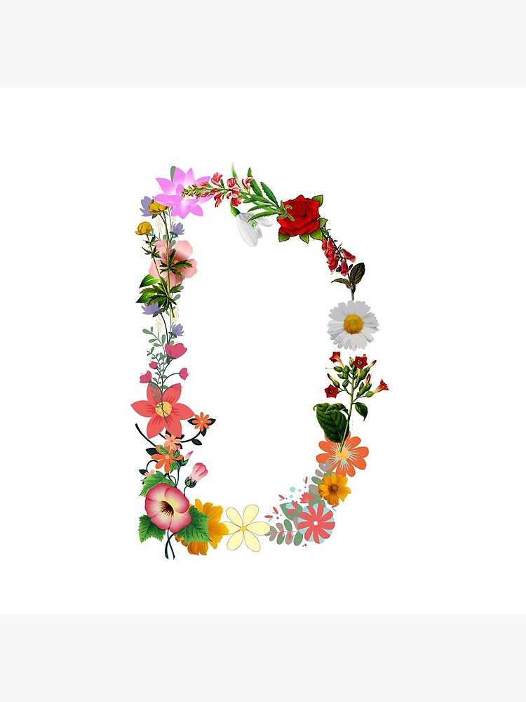 "Monogram D, Floral Letter D, a multicolor beautiful design with ...
