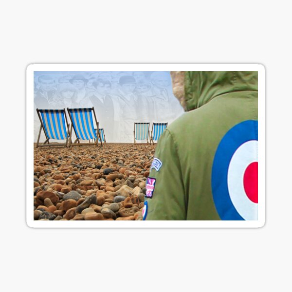 "Brighton mods " Sticker for Sale by grantspics | Redbubble
