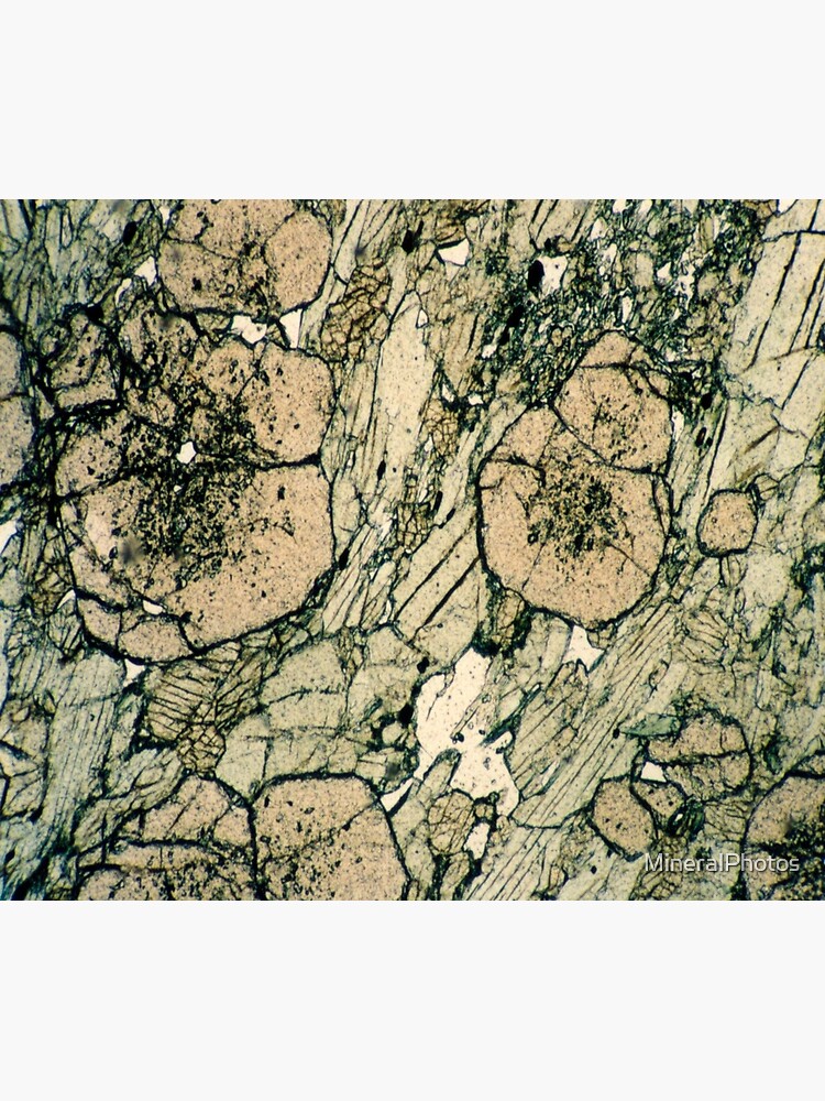 "Garnet Crystals in Pyroxene & Quartz Mineral Photography" Tapestry for ...