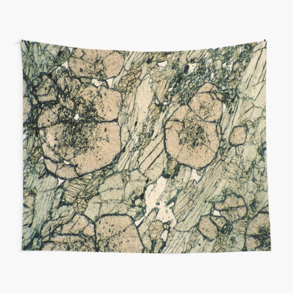 "Garnet Crystals in Pyroxene & Quartz Mineral Photography" Tapestry for ...