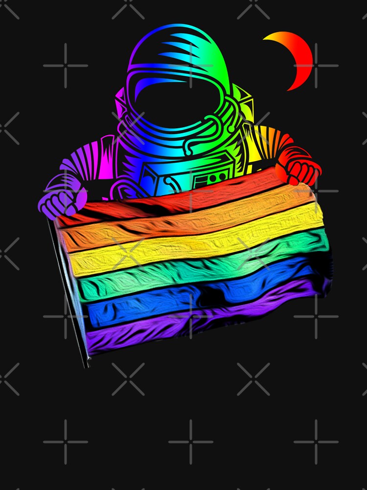 Pride Parade Pride Month Astronaut And Lgbt Flag Design T Shirt By