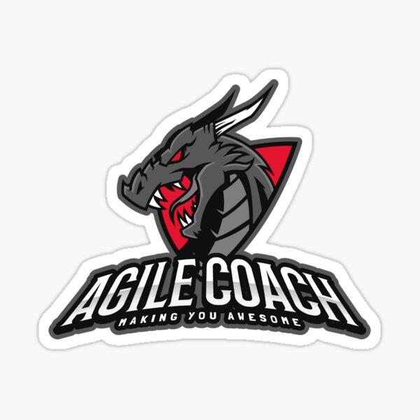 "Agile Coach Dragon in Red" Sticker for Sale by EpicItems | Redbubble