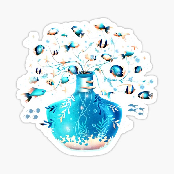 "Fish Plant" Sticker for Sale by schwebewesen | Redbubble