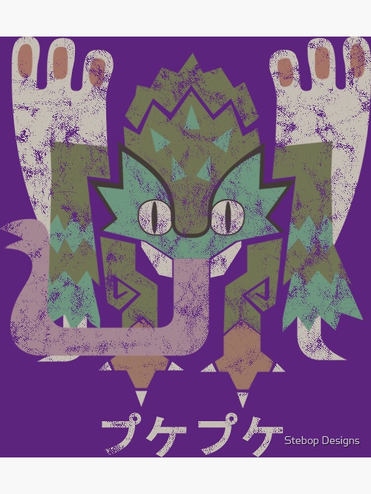 Monster Hunter World Pukei-Pukei Kanji Icon Premium Matte Vertical ...