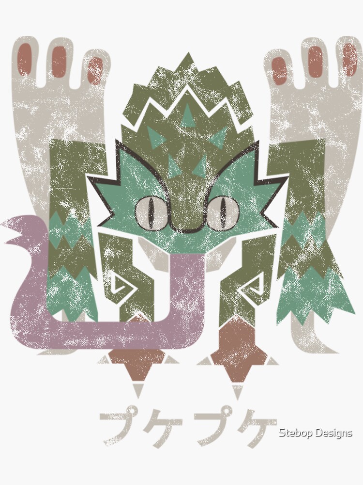 "Monster Hunter World Pukei-Pukei Kanji Icon" Sticker for Sale by ...