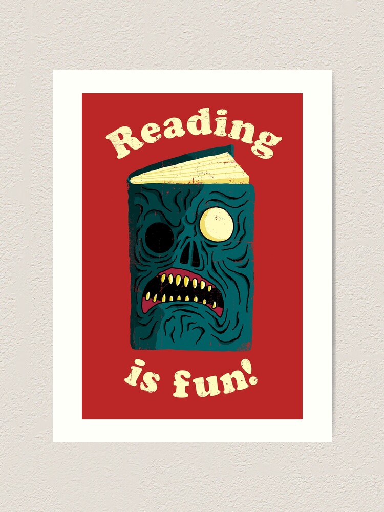 "Reading is Fun" Art Print for Sale by DinoMike | Redbubble