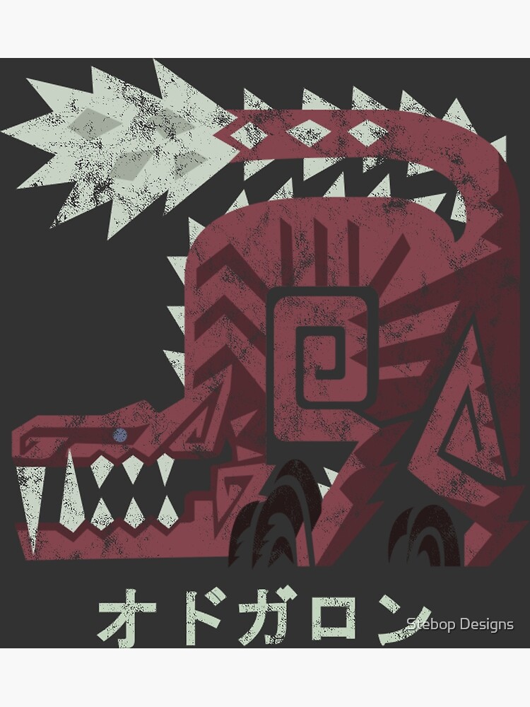 "Monster Hunter World Odogaron Kanji Icon" Photographic Print by ...