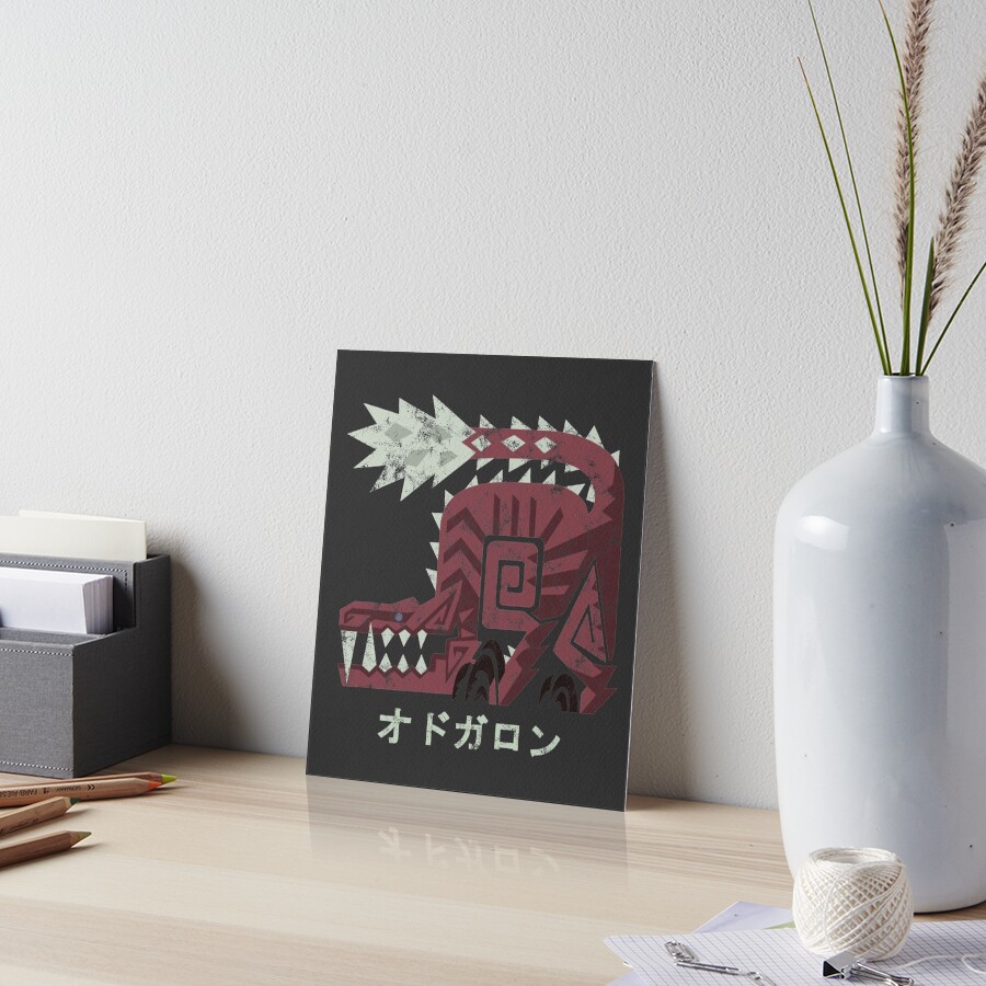 "Monster Hunter World Odogaron Kanji Icon" Art Board Print for Sale by ...