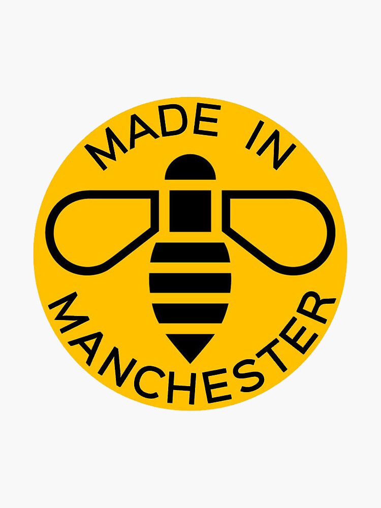 "Made in Manchester Logo" Sticker for Sale by jellevossen | Redbubble