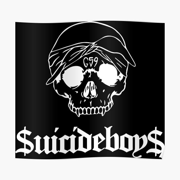 "Grey59 G59 Suicideboys - white logo" Poster by DeadlyGraphics | Redbubble