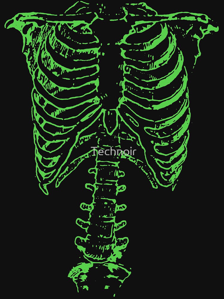 "Green Ribcage " Essential T-Shirt for Sale by Technoir | Redbubble