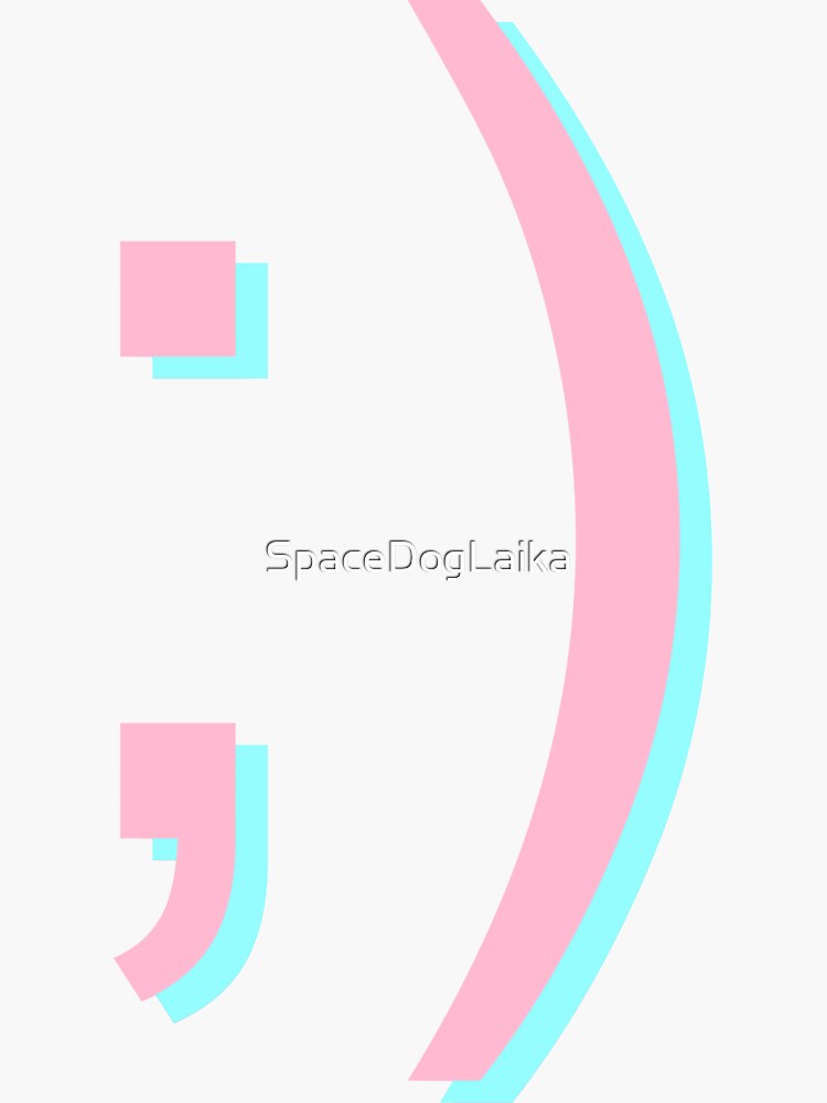 "Winky Face Emoji ;)" Sticker for Sale by SpaceDogLaika | Redbubble