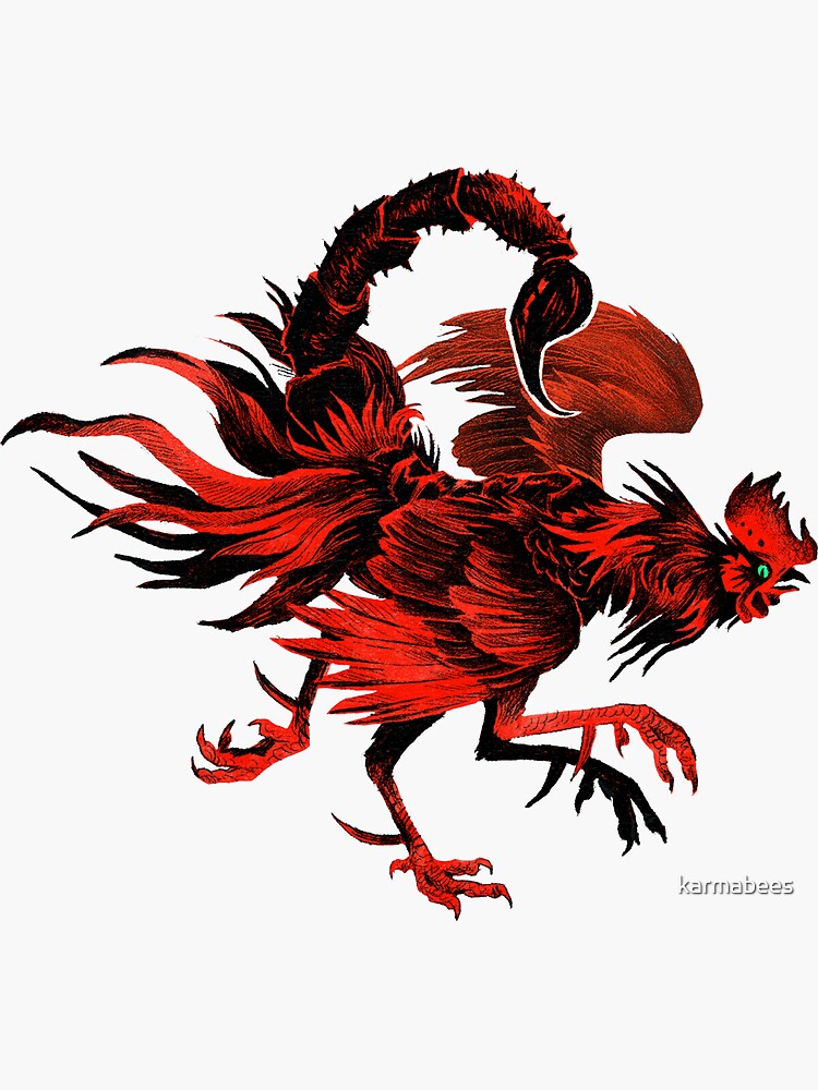 "Scorpion Rooster" Sticker by karmabees | Redbubble