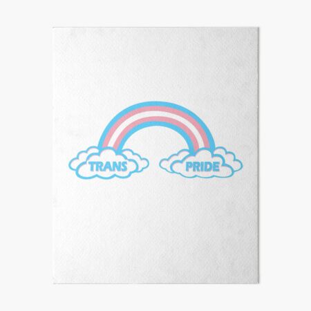 ""Trans Pride" Transsexual Pride Colors in a Rainbow" Art Board Print ...