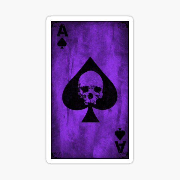 "Skull Purple Ace of Spades Morale Collectable Airsoft - Morale ...