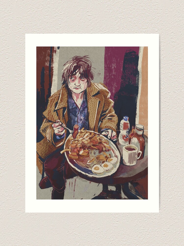 "Pete Doherty Demolishing a Large Breakfast" Art Print for Sale by ...
