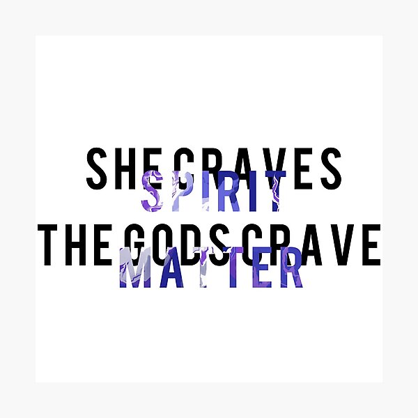 Lámina fotográfica «ella anhela el espíritu, los dioses anhela la ...