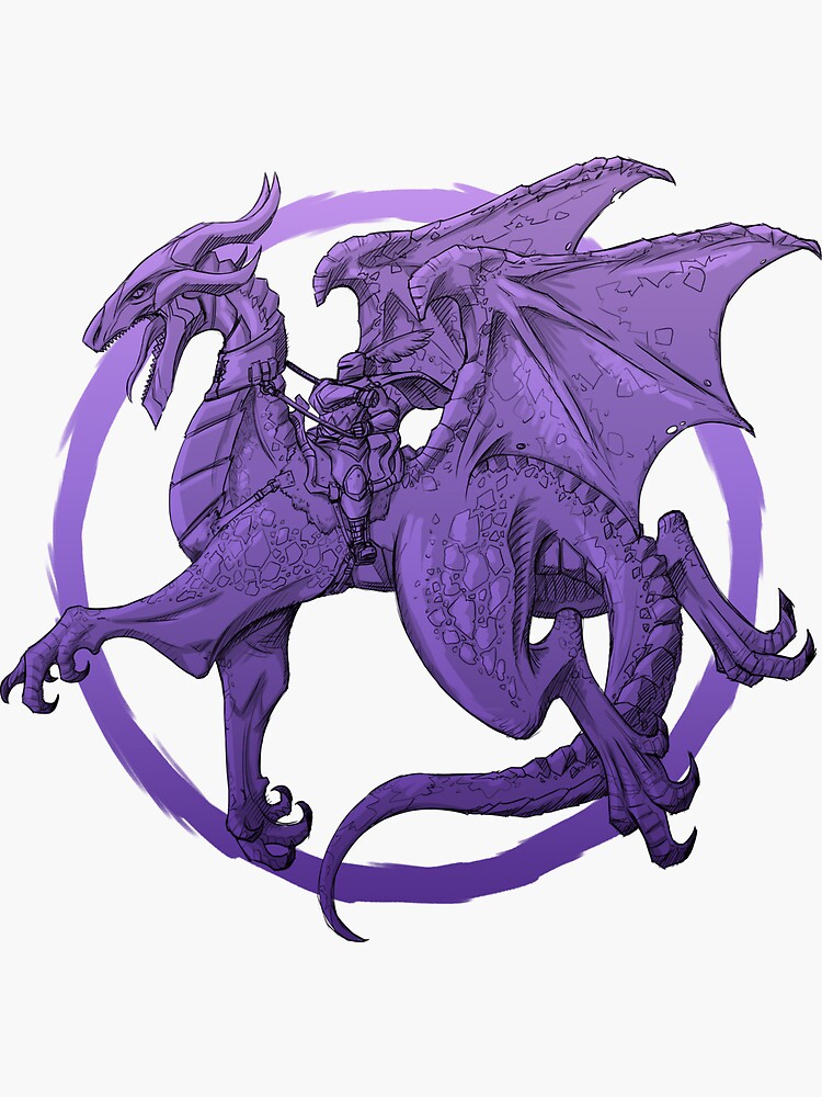 "Dragon Riders Guild icon - Purple" Sticker for Sale by oscar-payn ...