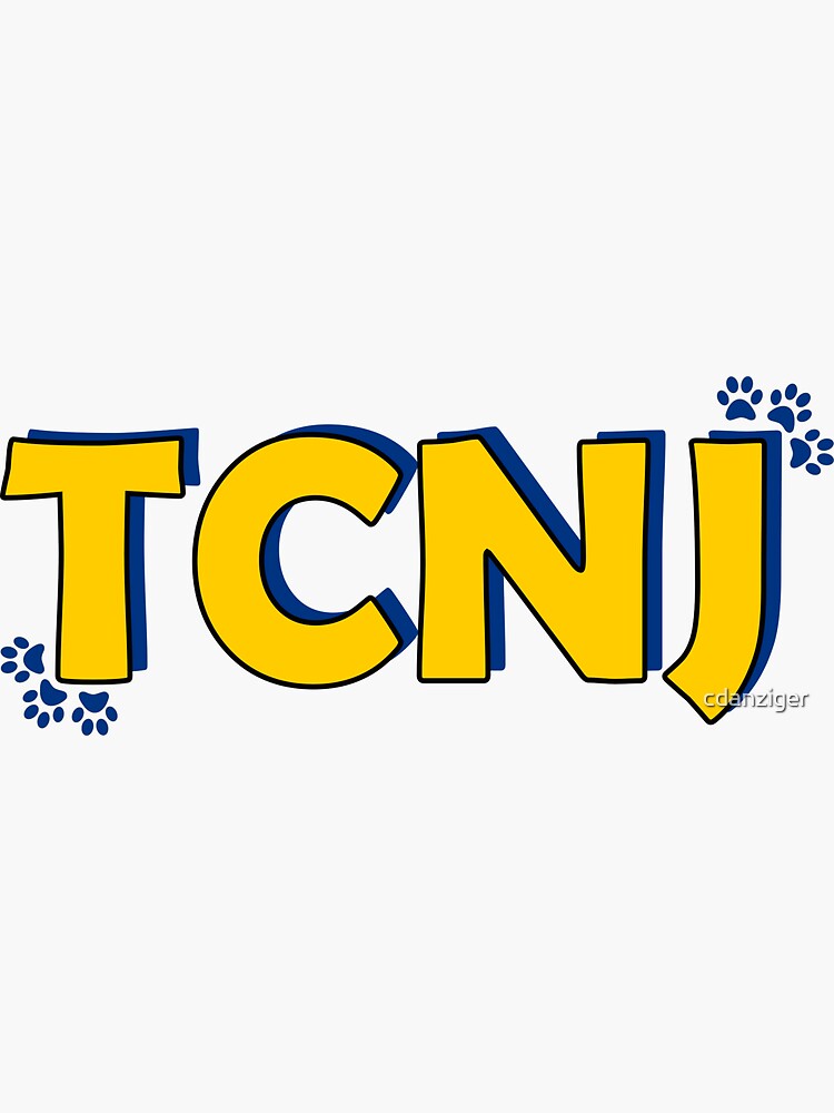 "TCNJ" Sticker for Sale by cdanziger | Redbubble