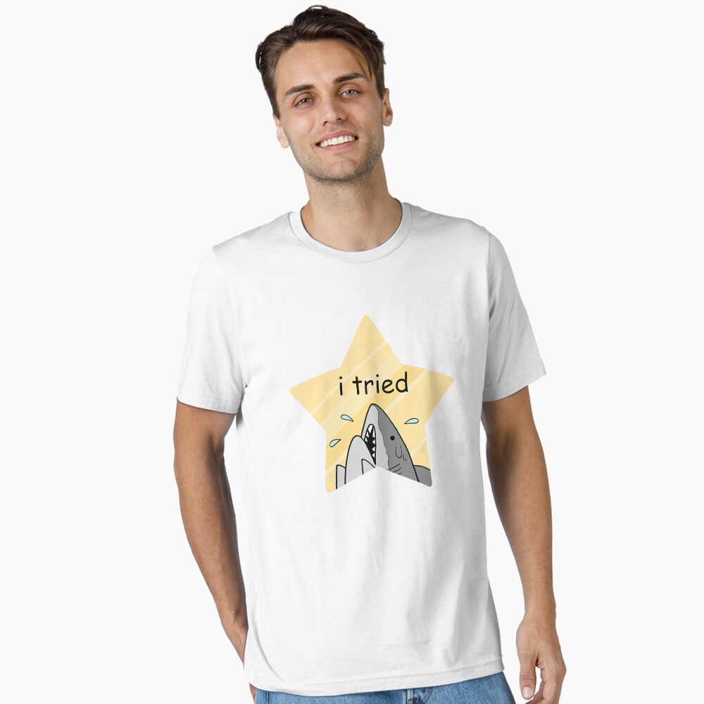 "i tried" Sticker for Sale by edemoss | Redbubble