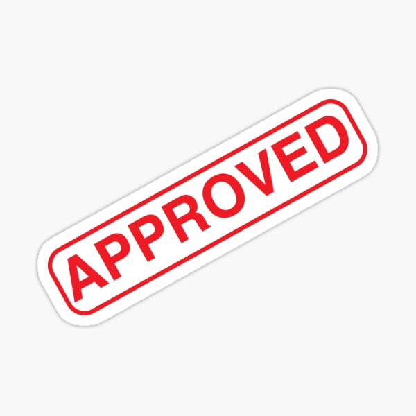 "The Stamp of Approval, approved" Sticker by thepoonapple | Redbubble
