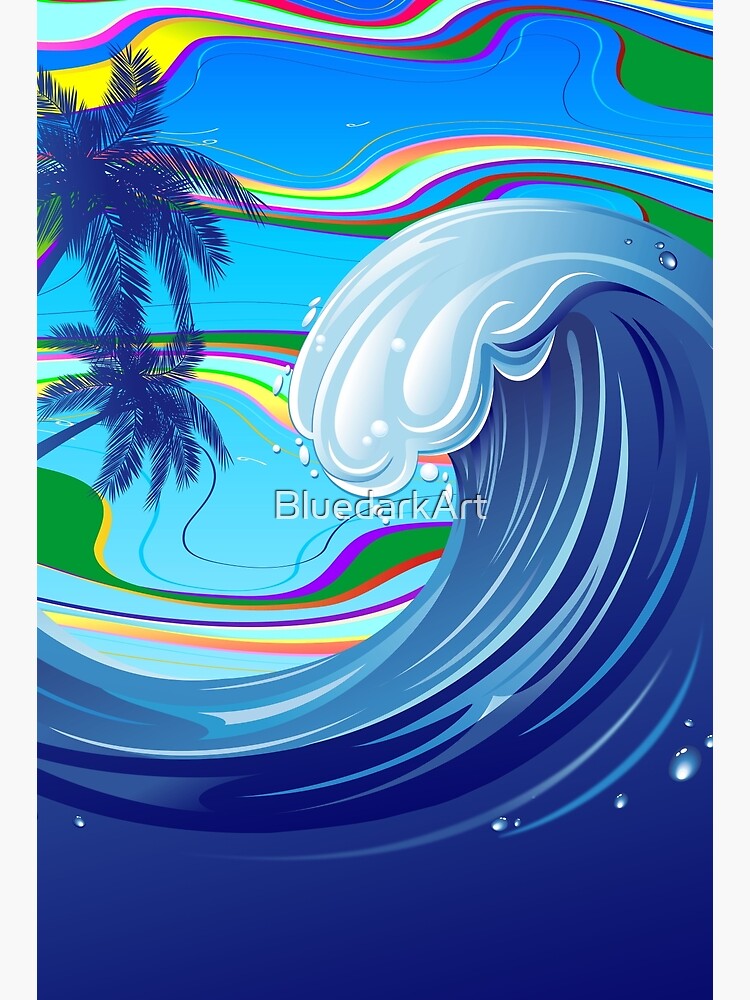 "Sea Ocean big Wave Water " Poster for Sale by BluedarkArt | Redbubble