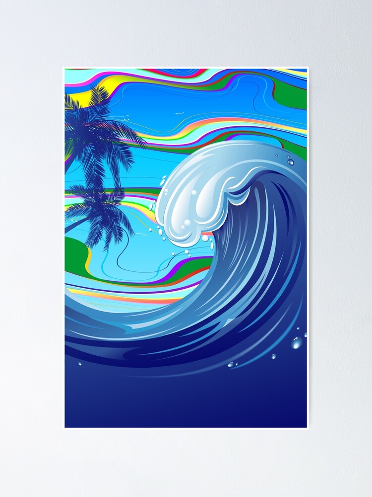 "Sea Ocean big Wave Water " Poster for Sale by BluedarkArt | Redbubble