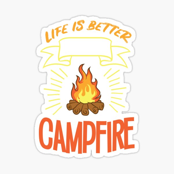 "Camping Camp Camp Fire Outdoor Camp " Sticker by haselshirt | Redbubble