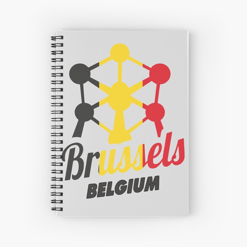 "Brussels, Belgium Atomium Flag" Spiral Notebook for Sale by k3rstman1 ...