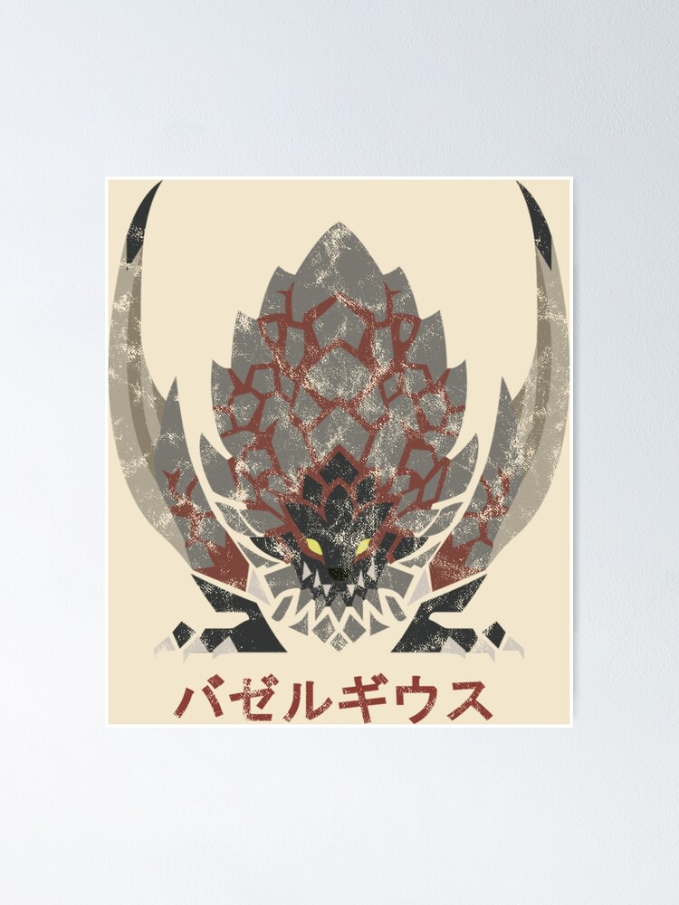 "Monster Hunter World Bazelgeuse Kanji Icon" Poster for Sale by Stebop ...