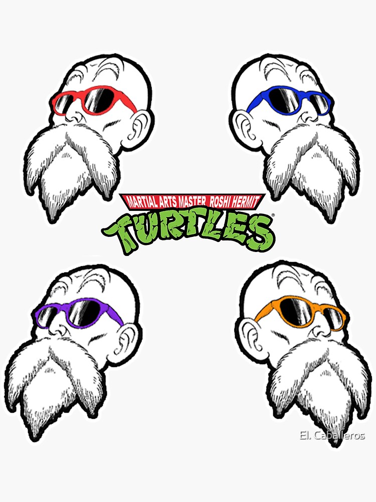 "Master Roshi Hermit Turtle" Sticker by Kirkaldy23 | Redbubble
