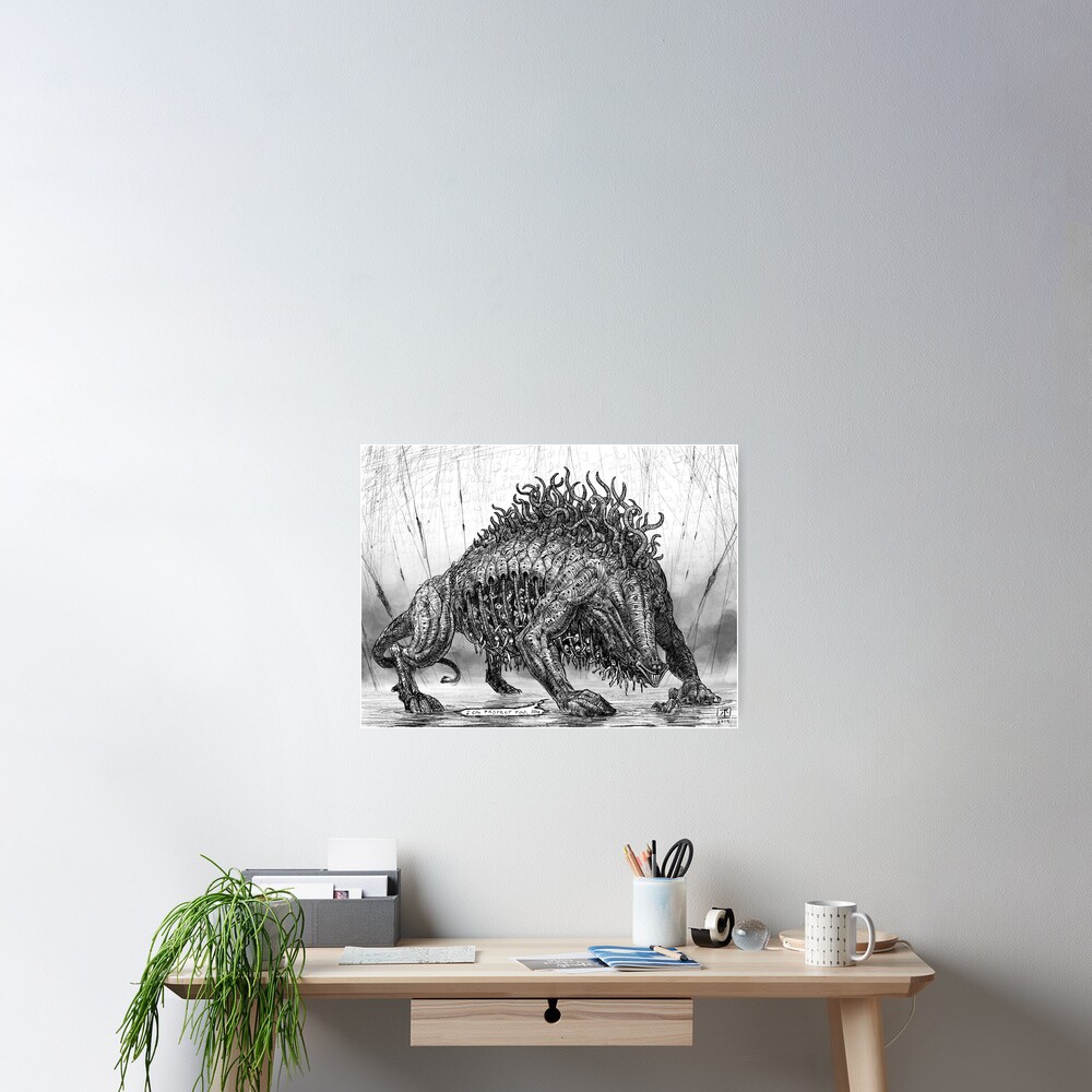 "Caged Garfield, The Burdened" Poster by artmango | Redbubble