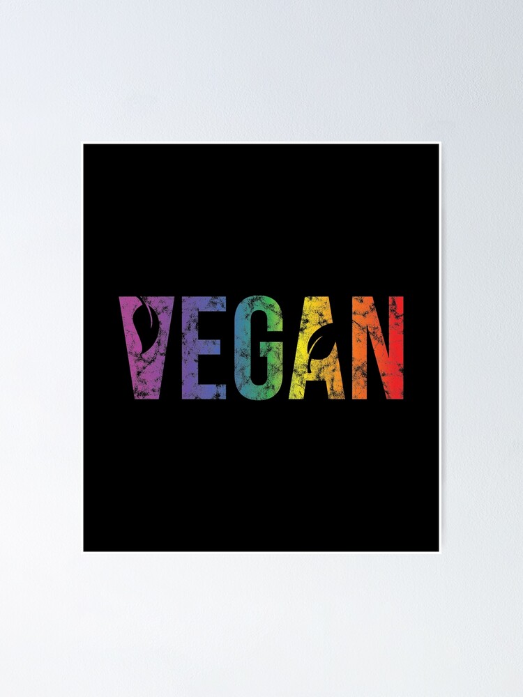 "LGBT Gay Pride Lesbian Vegan Rainbow grunge" Poster by haselshirt ...