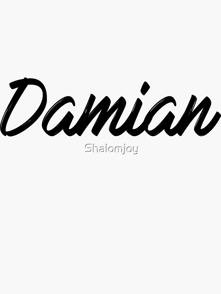 "Damian" Sticker by Shalomjoy | Redbubble