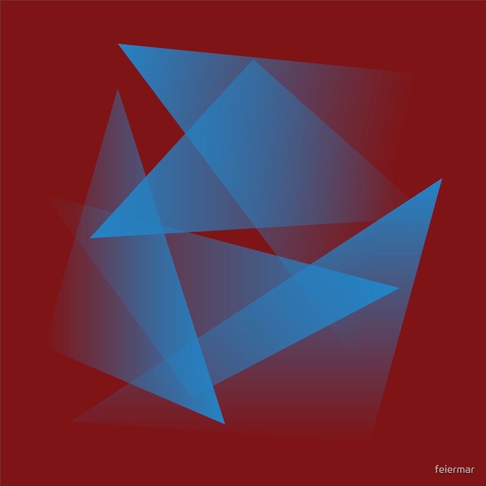 "Floating blue fragments" by feiermar | Redbubble