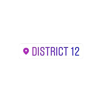 "District 12 Instagram Location Tag" Sticker for Sale by prettytoffy ...