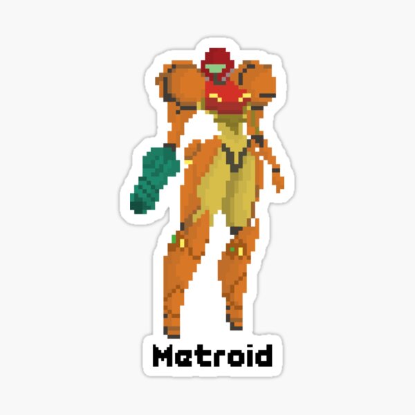 "Metroid Samus inspired 8bit Artwork" Sticker for Sale by djdna | Redbubble