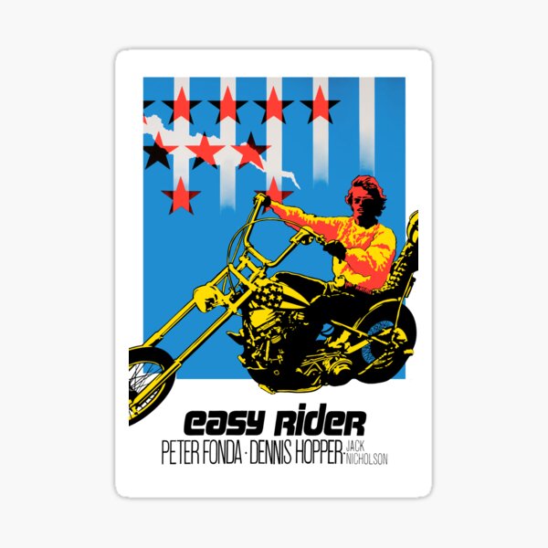 "Easy Rider Poster & Tshirt" Sticker for Sale by JeromeArt | Redbubble