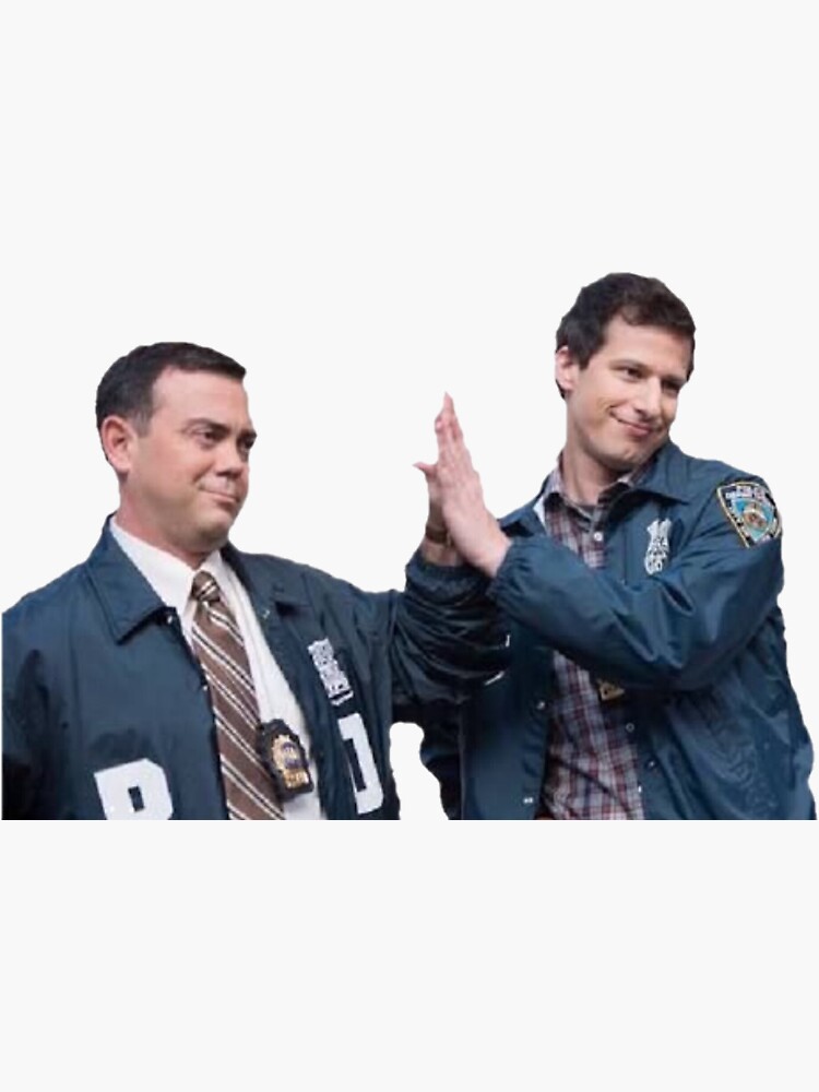 Pegatina «b99 jake y charles alto cinco» de calamity02 | Redbubble