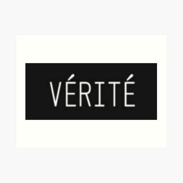 "Verite logo" Art Print by candiekain | Redbubble